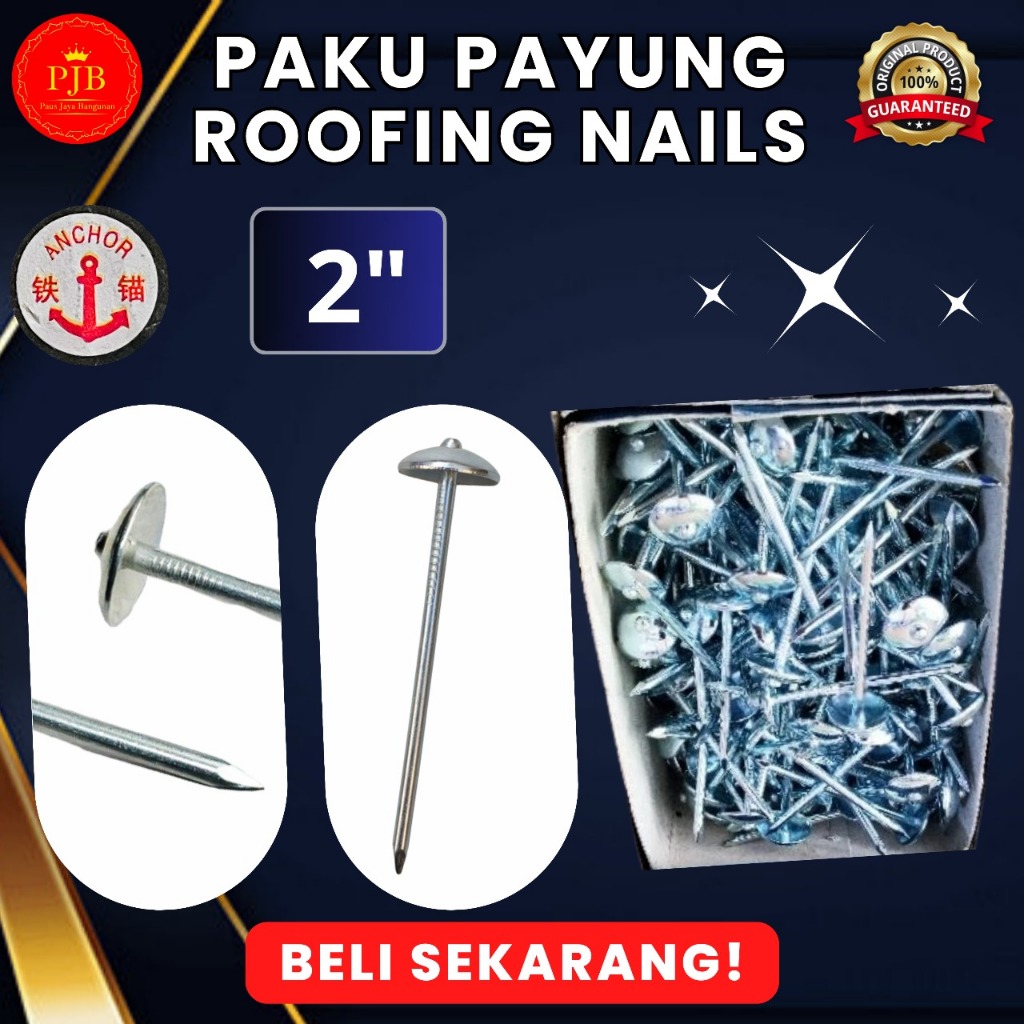 Jual PAKU PAYUNG – ROOFING NAILS 2" ANCHOR | Shopee Indonesia