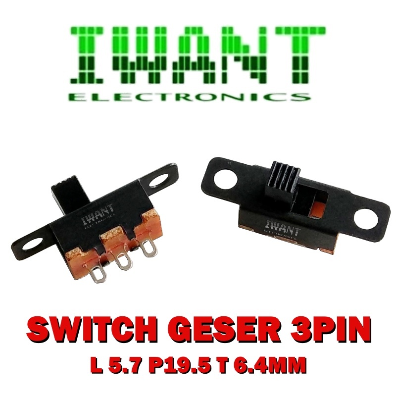 Jual SAKLAR GESER HITAN 3 KAKI SLIDE SWITCH 3PIN SAKLAR ON OFF SWITCH ...