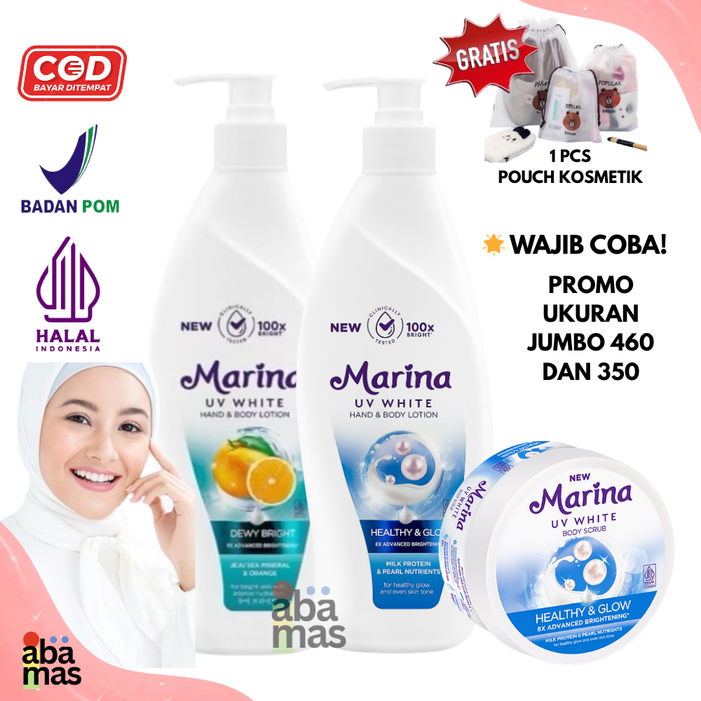 Jual BPOM ! Marina Body Lotion Biru - Handbody Marina UV White Healthy ...