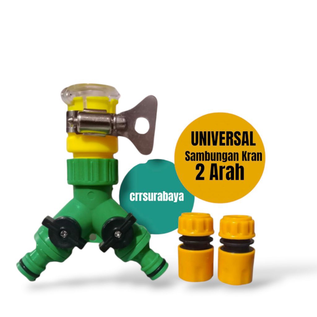 Jual Kran Air 2 Cabang Universal – Bisa untuk 2 Selang, Anti Bocor ...