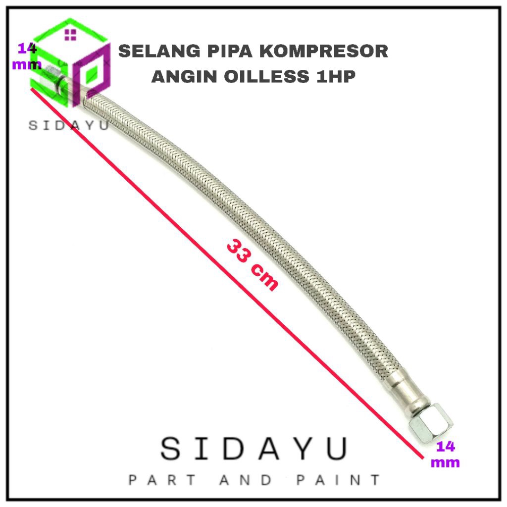 Jual Selang Pipa Kompresor Angin Oilless Silent 1HP | Shopee Indonesia