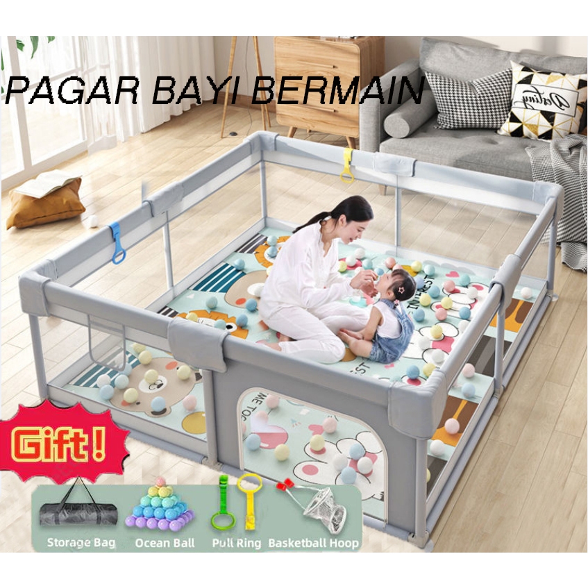 Jual Pagar Bayi Bermain Pembatas Kasur Pagar Mainan Anak Playground ...