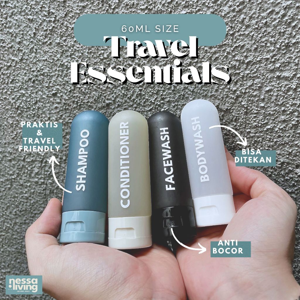 Jual Botol Sabun Cair Travel Isi Ulang Anti Bocor 60ml - Onyx Series ...