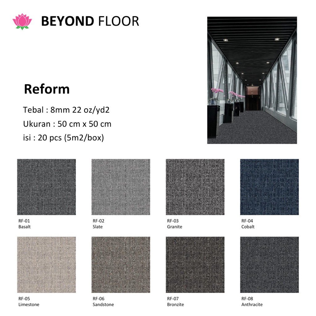 Jual REFORM by BEYOND KARPET TILE UNTUK KANTOR/HOTEL ALAS LANTAI UKURAN ...