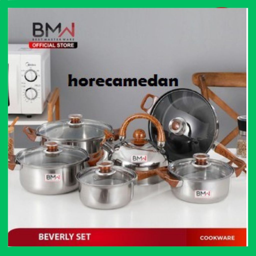 Jual Panci set BMW beverly cookware set 12pc stainless steel | Shopee ...