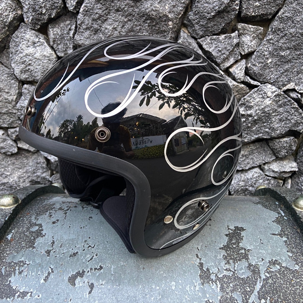 Jual Helm bogo custom api REBEL HITAM | Shopee Indonesia