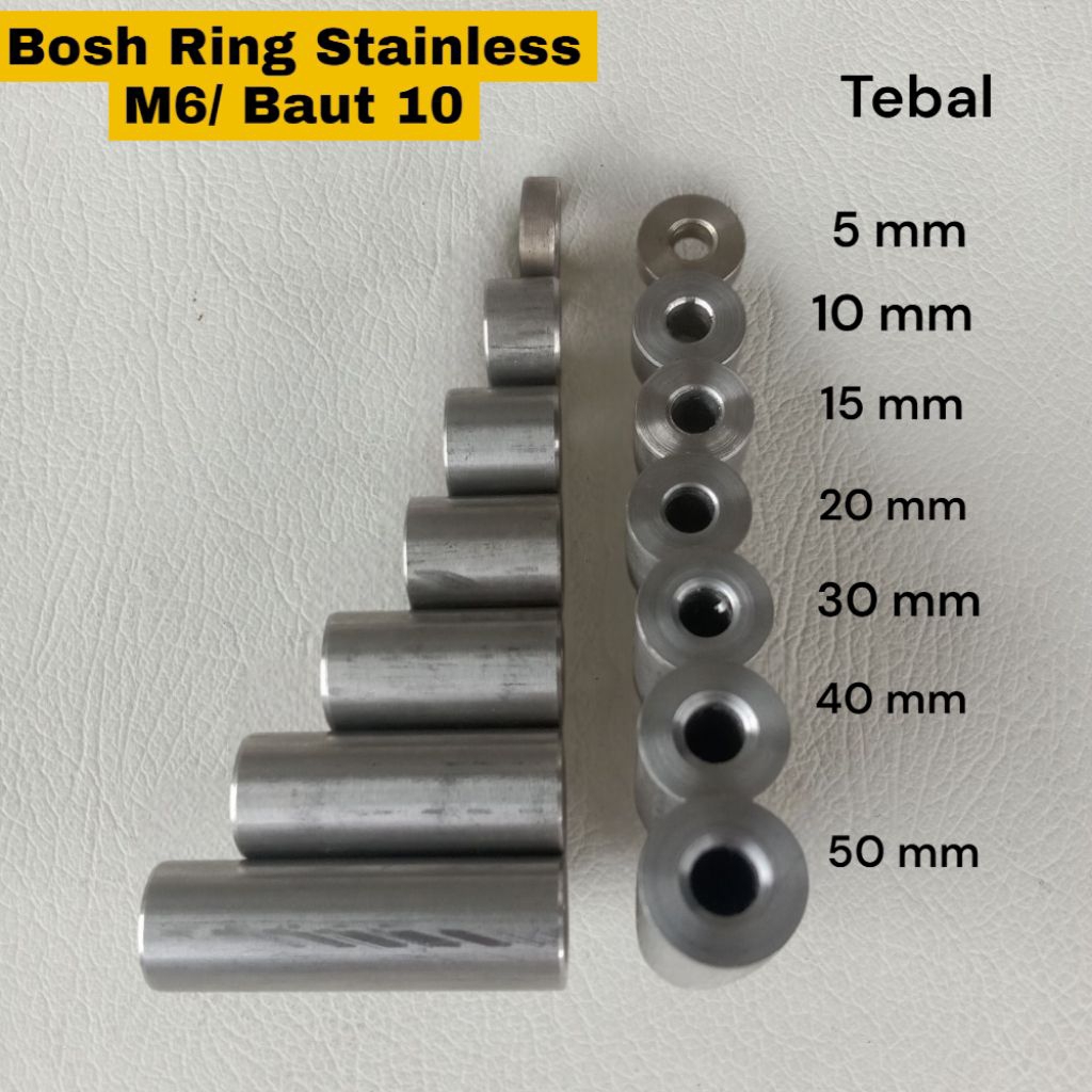 Jual Bosh Ring Stainless M6 Baut 10 Universal | Shopee Indonesia