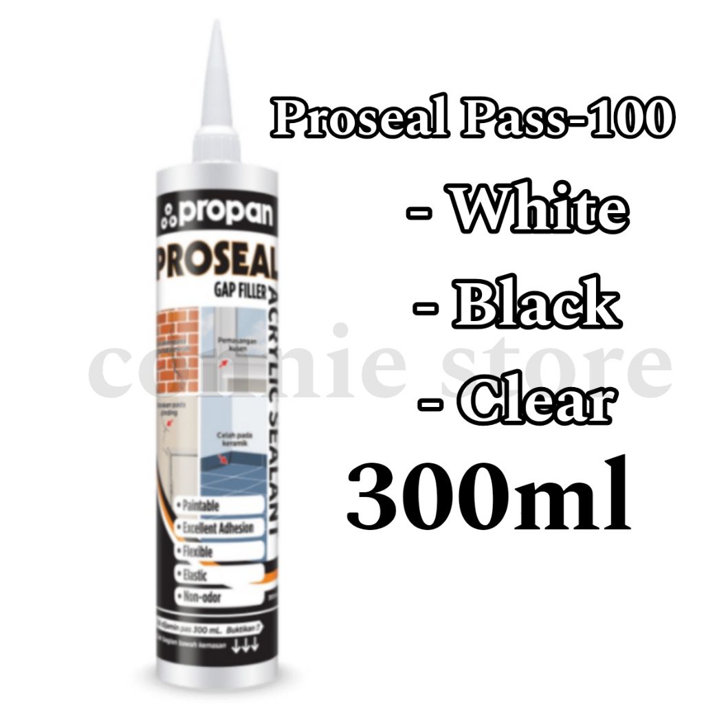 Jual Sealant Propan Proseal Pas-100 300ml Black White Clear - Lem ...