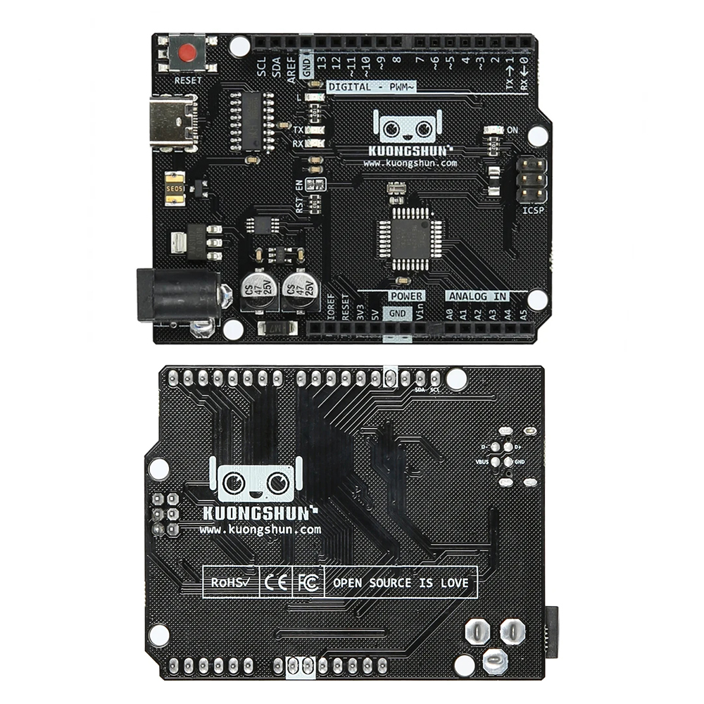 Jual Arduinoo Uno R3 Black Edition USB Type-C High Quality Kuongshun ...