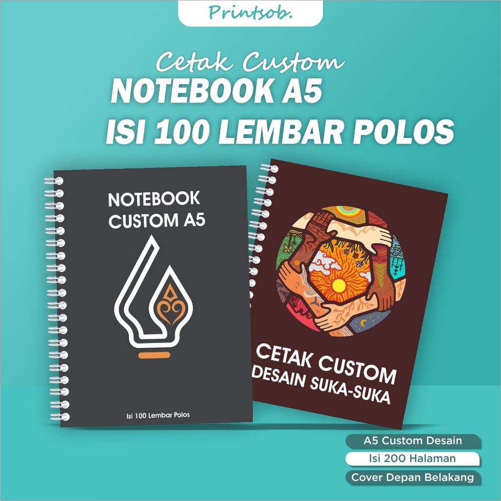 Jual Blocknote A5 Custom Desain 100 Lembar Isi Polos | Shopee Indonesia