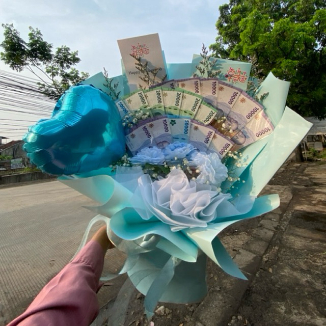 Jual Buket Uang Model Kipas Money Bouquet Pecahan 5 10 20 | Shopee ...