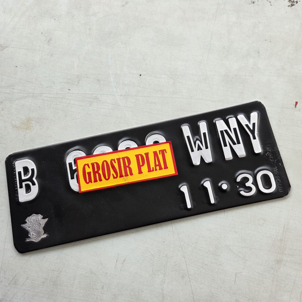 Jual plat motor putih lipat baut tanam variasi bebas custom angka PNM22 ...