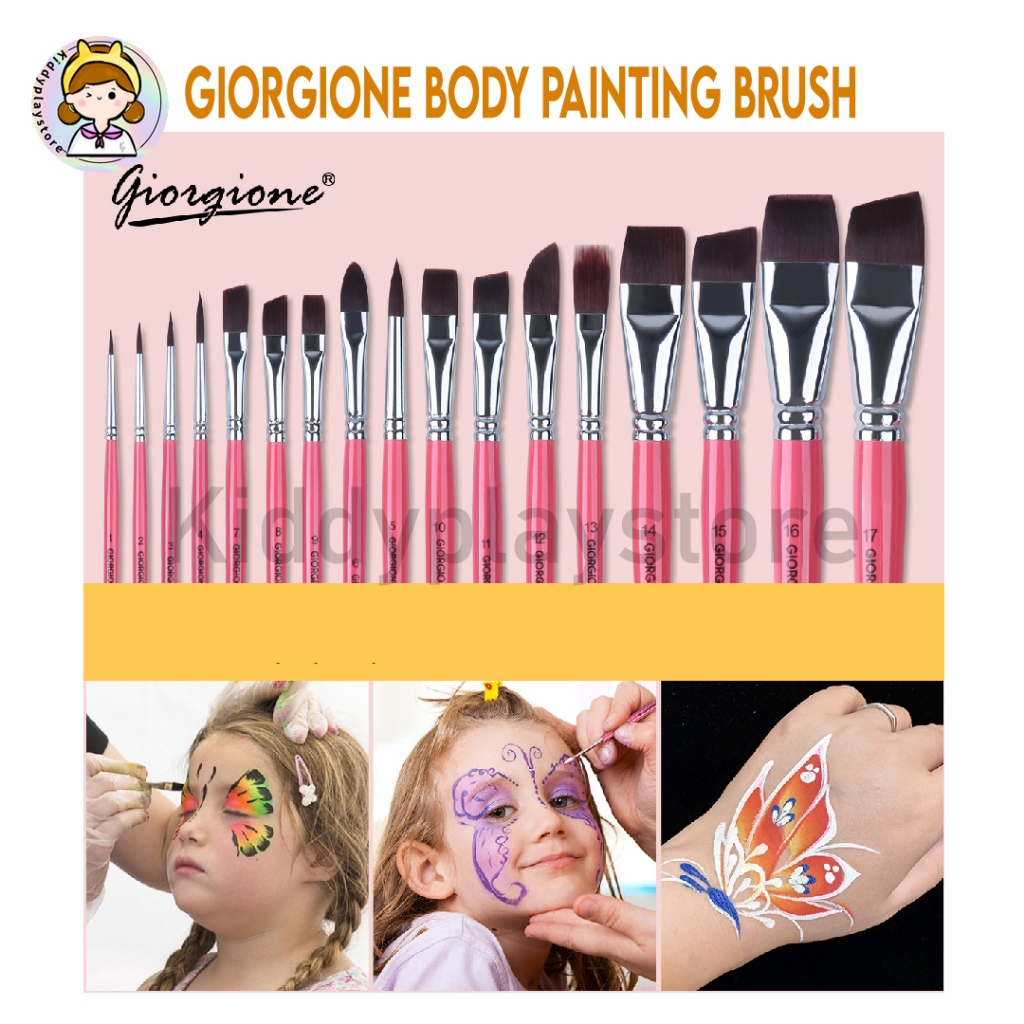 Jual Giorgione Body Painting Brush Pena Cat Tubuh Pink G-BP Satuan ...