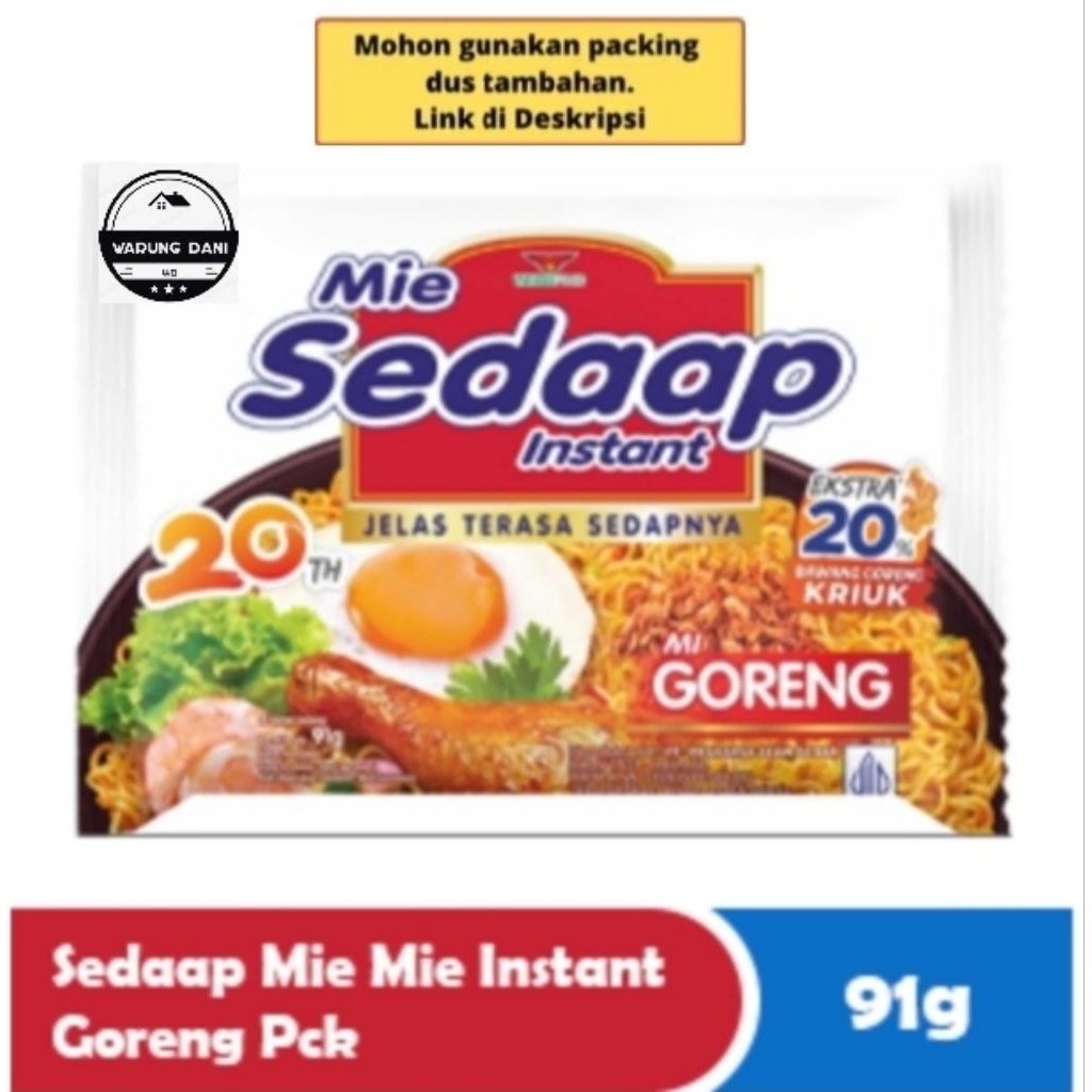 Jual Mie Sedaap Goreng Mie Instan Goreng 91g | Shopee Indonesia