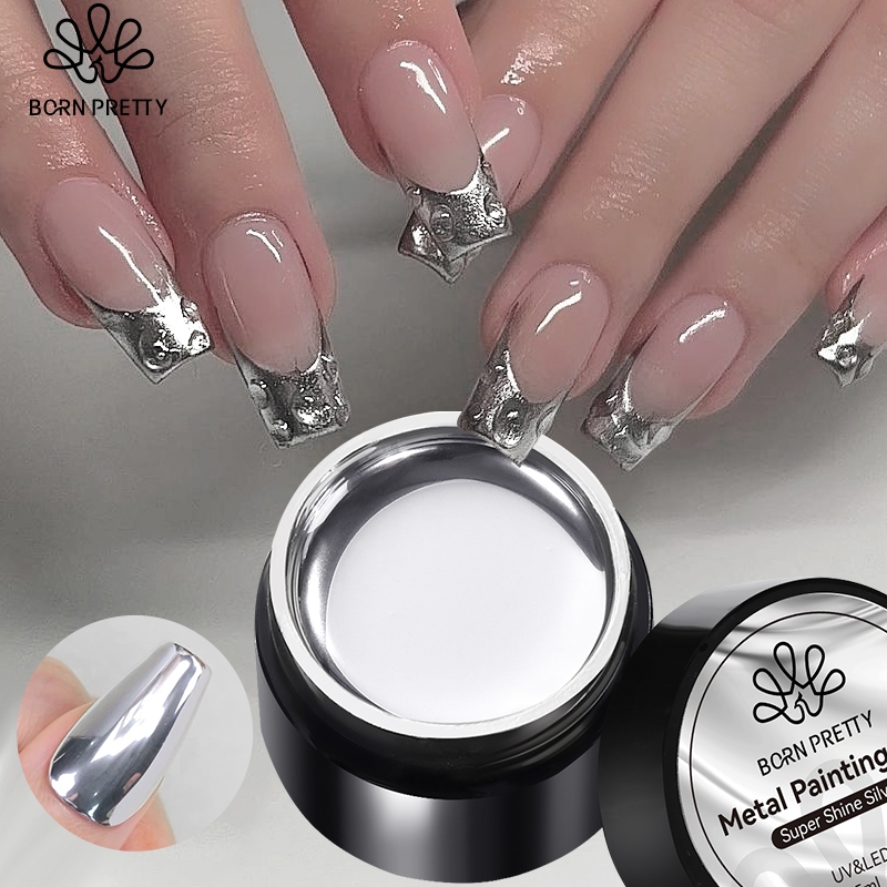 Jual BORN PRETTY Bright Metallic Painting Gel Silver Mirror Gel Liner ...