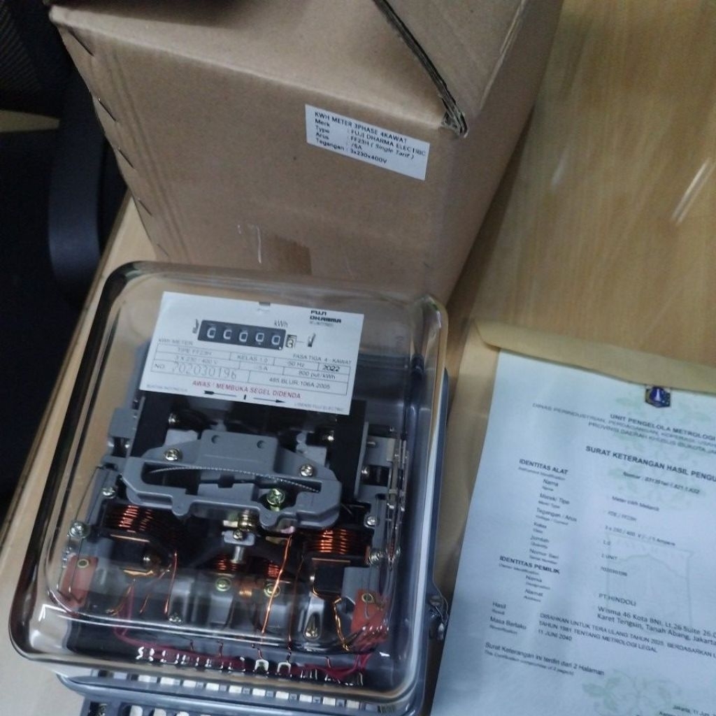 Jual KWH Meter 3phase Fuji Dharma Electric /5A ( FF23H ) CT+ Tera Metrologi ( SERTIFIKAT ...