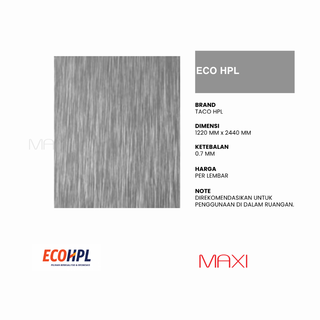 Jual TACO ECO No. ECO-2000 - HPL- Silver Hairline | Shopee Indonesia
