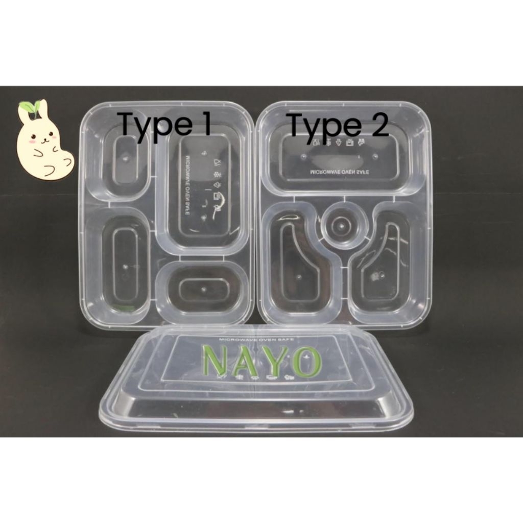 Jual Kotak makan bento box plastik 4 sekat OTI (25 pcs) | Shopee Indonesia