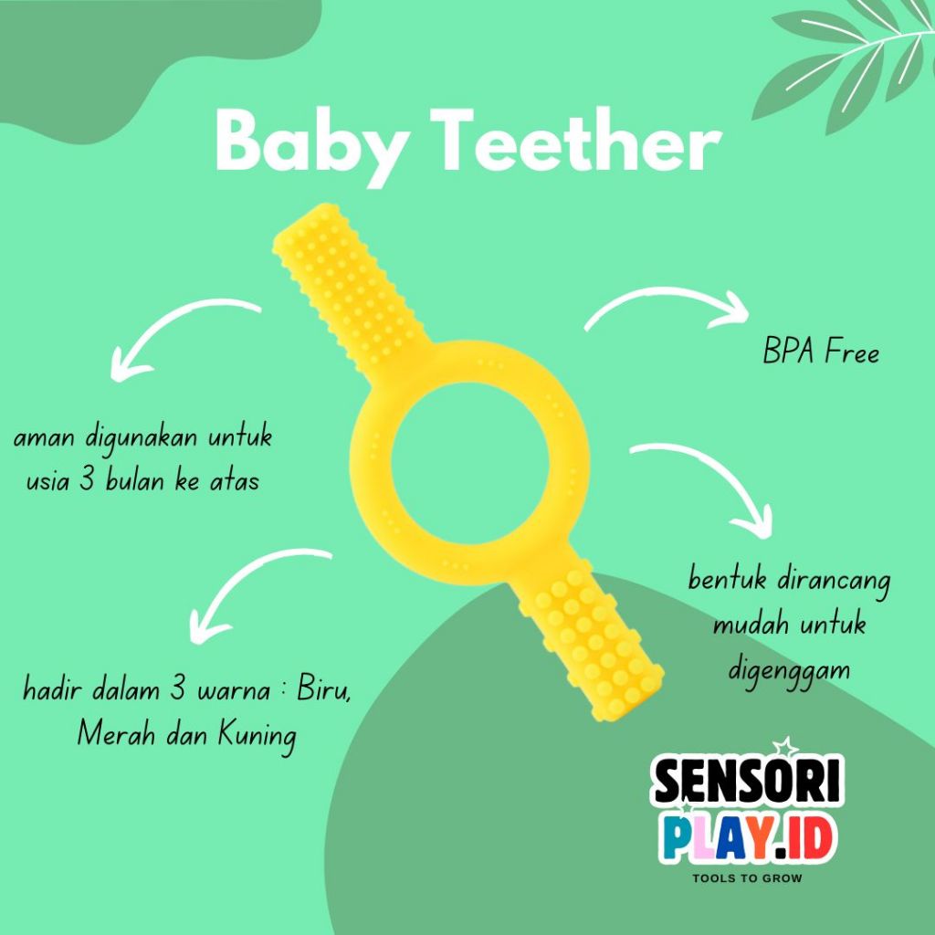 Jual Baby Teether Oral Chew Tool, Alat Gigit dan Kunyah Anak Warna ...