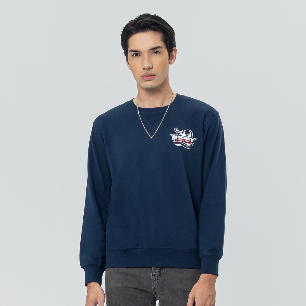 Jual EDWIN JEANS - Sweatshirt Pria Lengan Panjang ICELAND NAVY Sweater ...