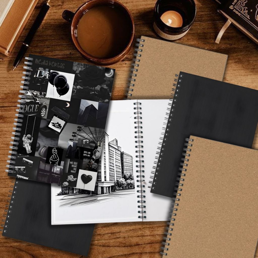Jual Buku Sketsa Sketchbook A5 Polos Craft Vintage Sektch book murah ...