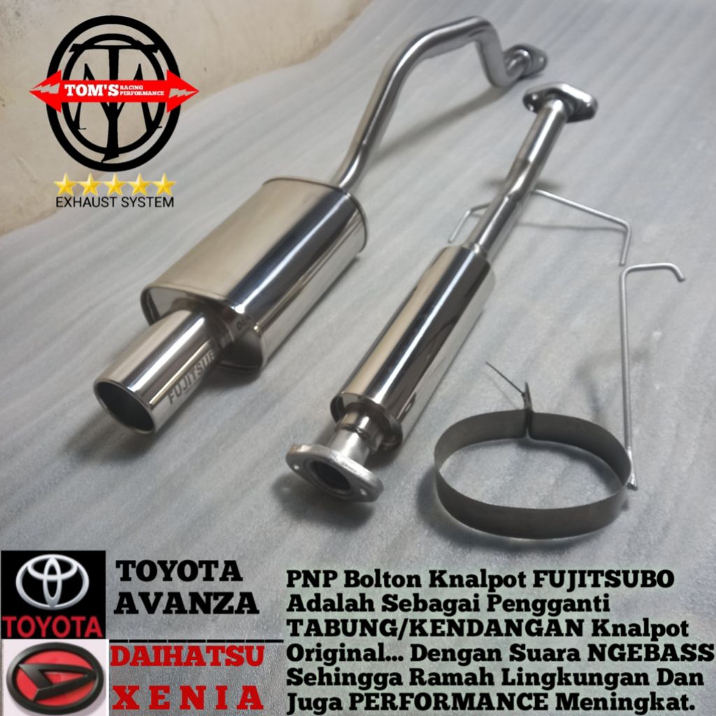 Jual PNP BOLTON KNALPOT FUJITSUBO UNTUK TOYOTA AVANZA DAN DAIHATSU ...