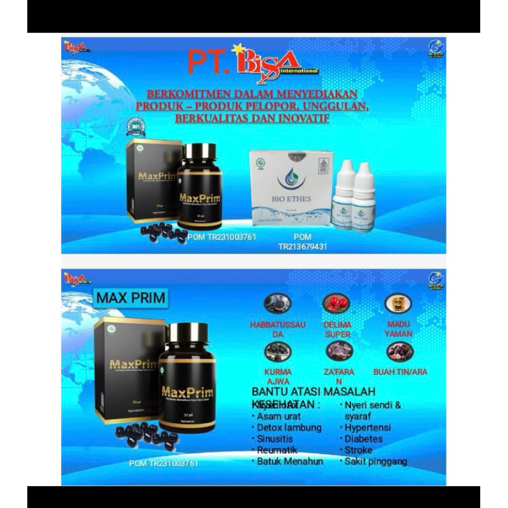 Jual (READY STOK) Max Prim Pil Hitam & Enzym Tetes Bio Ethes Herbal ...