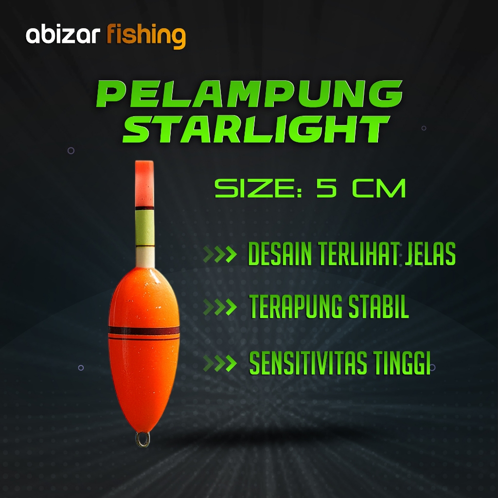 Jual Pelampung Starlight Model Oval Kayu Warna Orange Kumbul Pancing ...
