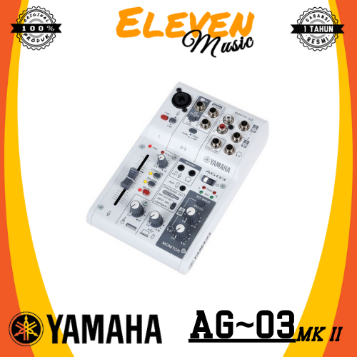Jual Yamaha AG-03 MKII Mixing Console Live Streaming Yamaha AG03 Mk2 3-channel Mixer and USB ...