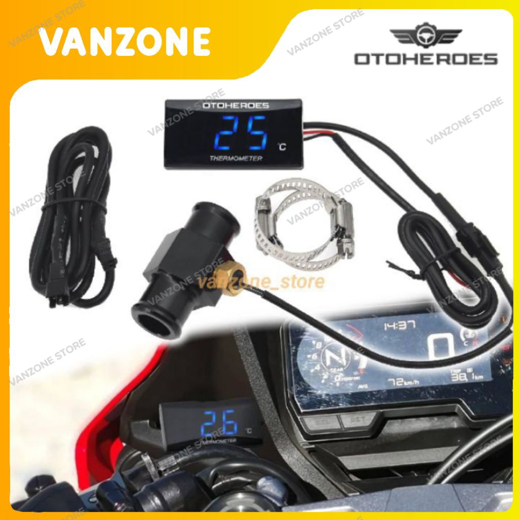 Jual [VANZONE] Termometer Digital Pengukur Suhu Air Radiator Mesin Motor Mobil | Shopee Indonesia