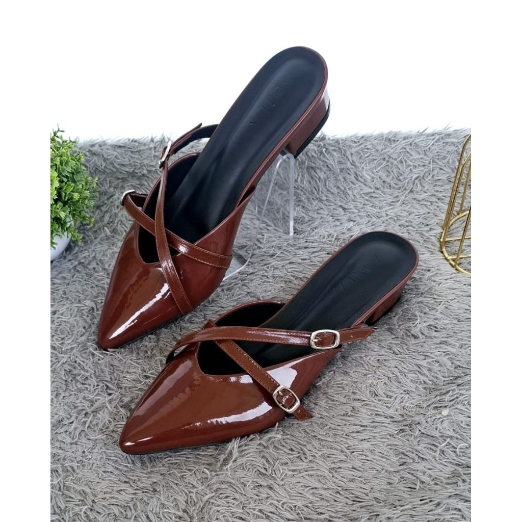 Jual zelita hells sepatu sandal wanita kekinian ukuran jumbo flatshoes ...