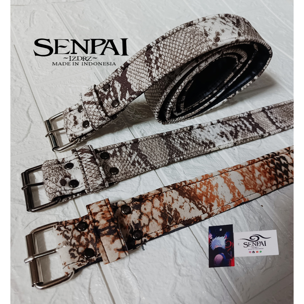 Jual Belt Sabuk Gesper Ikat Pinggang Ular/Snake Black Grey|Beber|belt ...