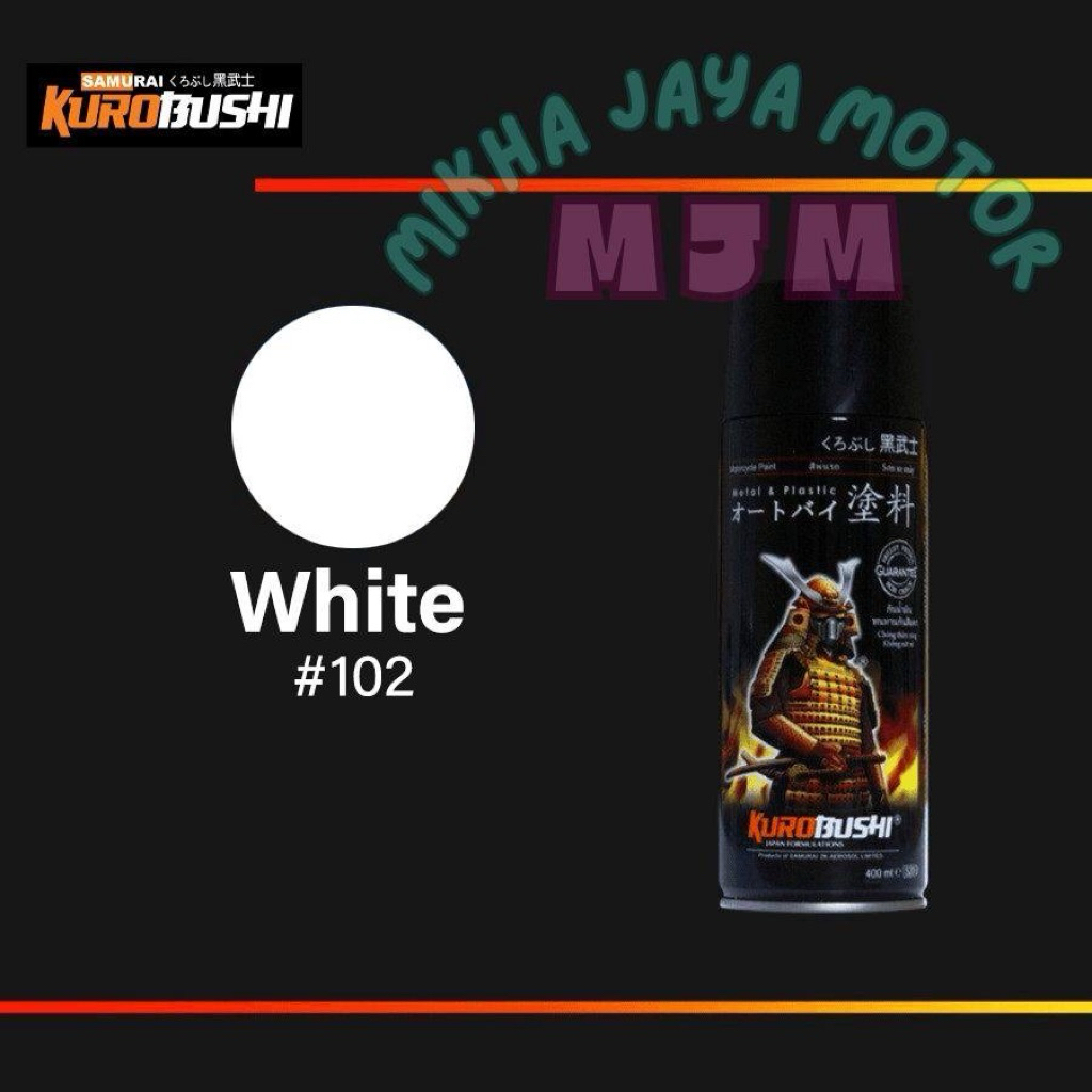 Jual PILOK/PYLOX CAT SEMPROT SAMURAI PUTIH 102 CAT SEMPROT AEROSOL TAHAN BENSIN TAHAN RETAK ...