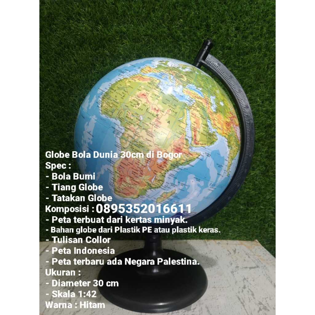 Jual Globe Bola Dunia 30cm Skala 1:42 Plastik Keras Packing Double Dus ...