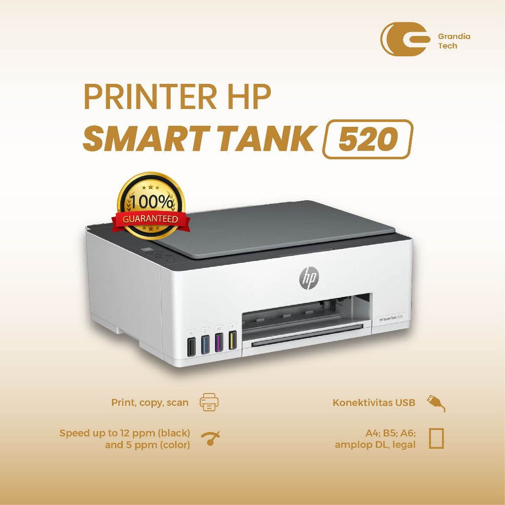 Jual Printer HP Smart Ink Tank 520 All in One Print Scan Copy USB ...