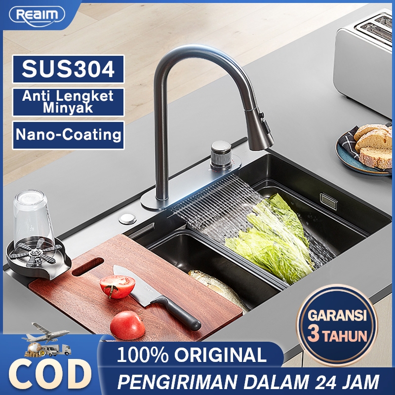 Jual REAIM 304 Stainless Steel Kitchen sink Wastafel Cuci Piring ...