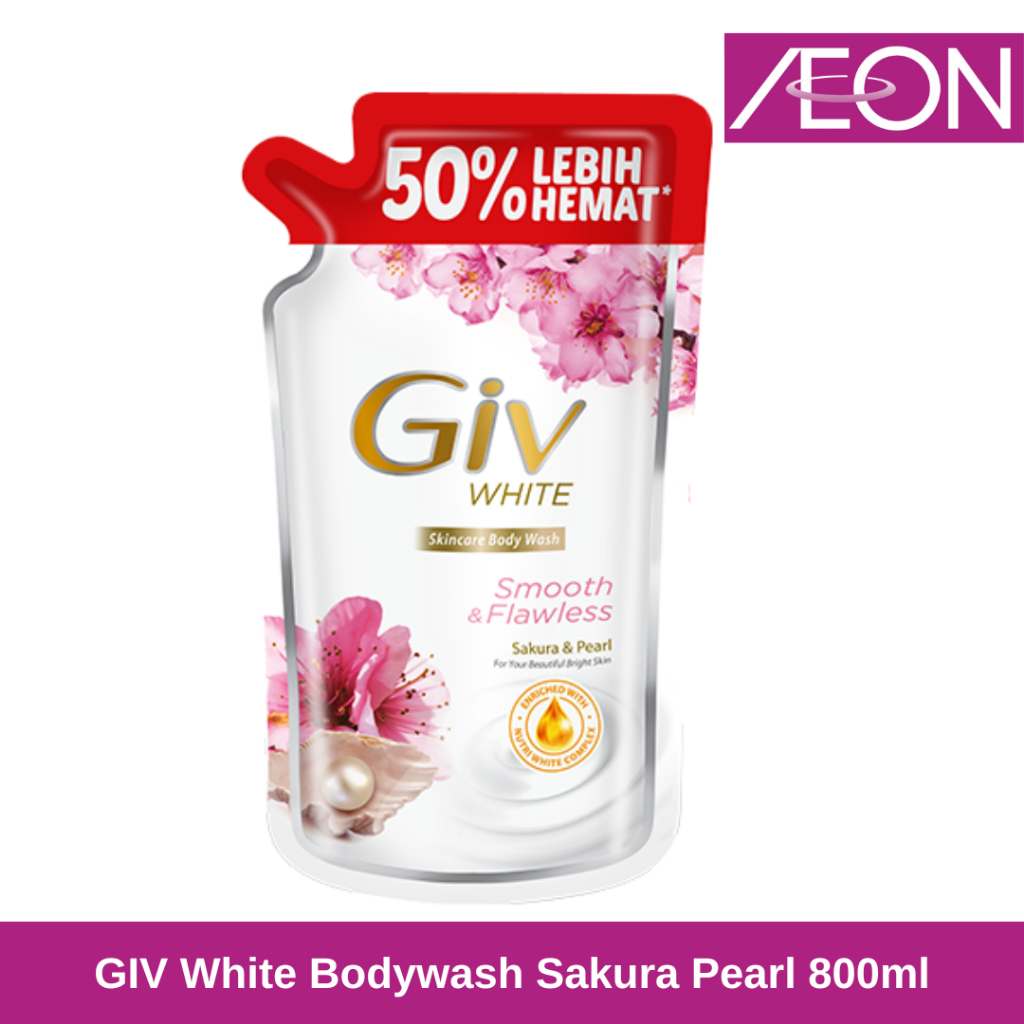 Jual GIV White Bodywash Sakura Pearl 800ml | Shopee Indonesia