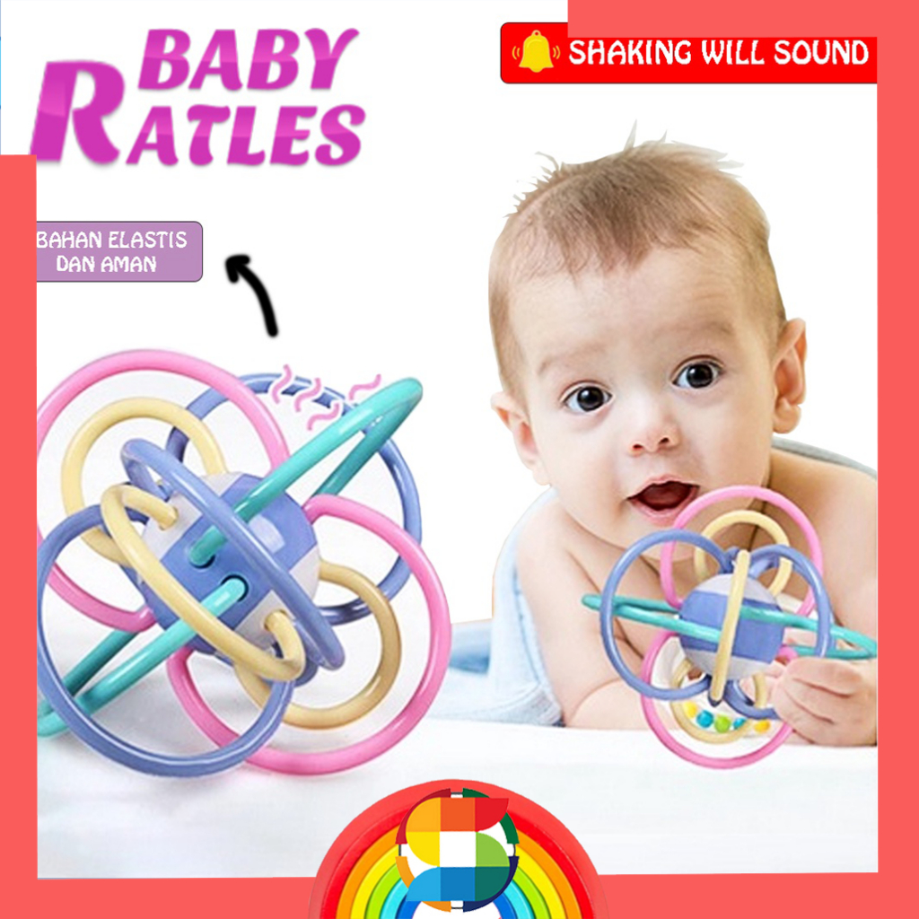 Jual Mainan Gigitan Bayi Bola Baby Ratles Dan Teether | Shopee Indonesia