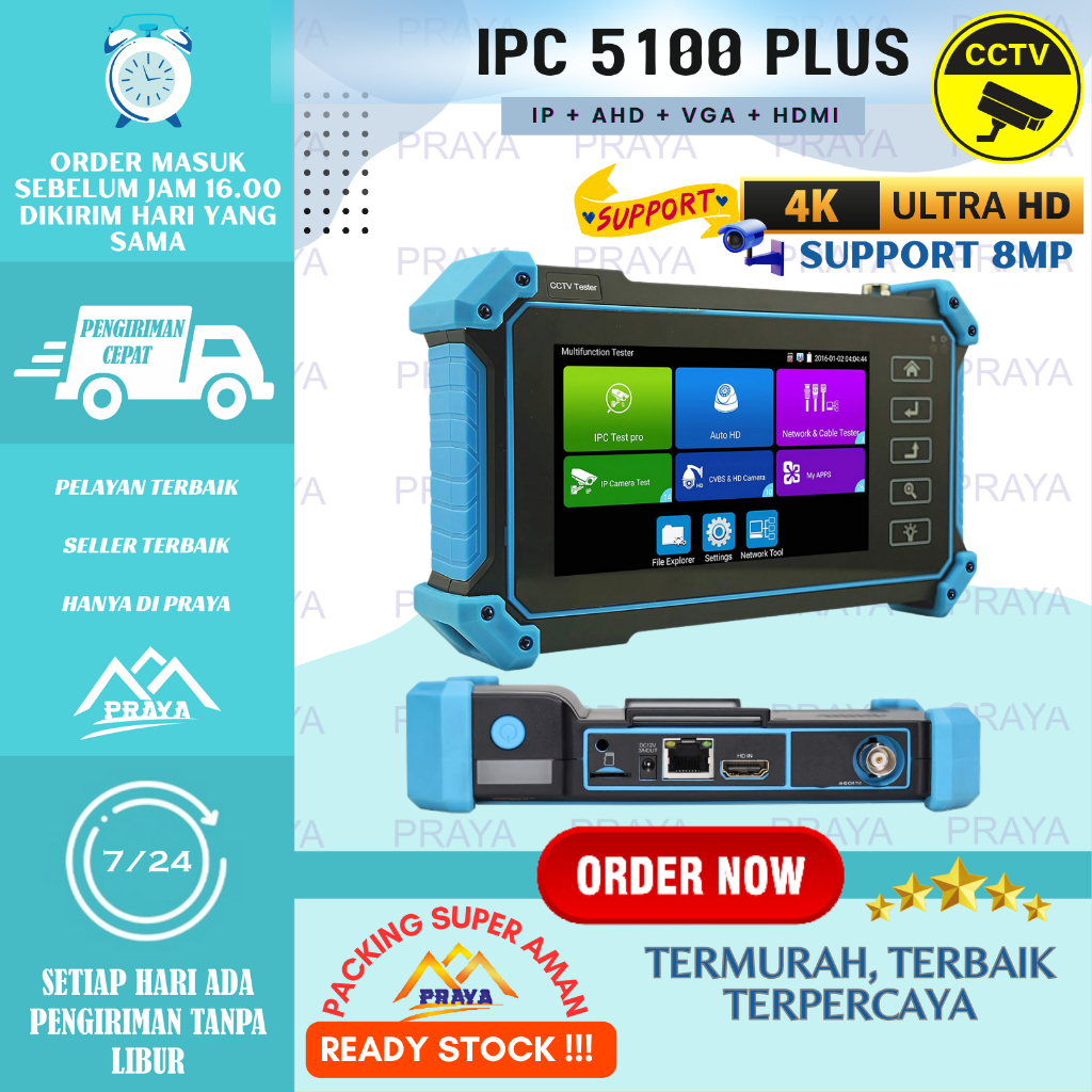 Jual CCTV IPC Tester 4K 5100 Plus IPC 5200 PLUS HDMI/VGA Input IP dan ...
