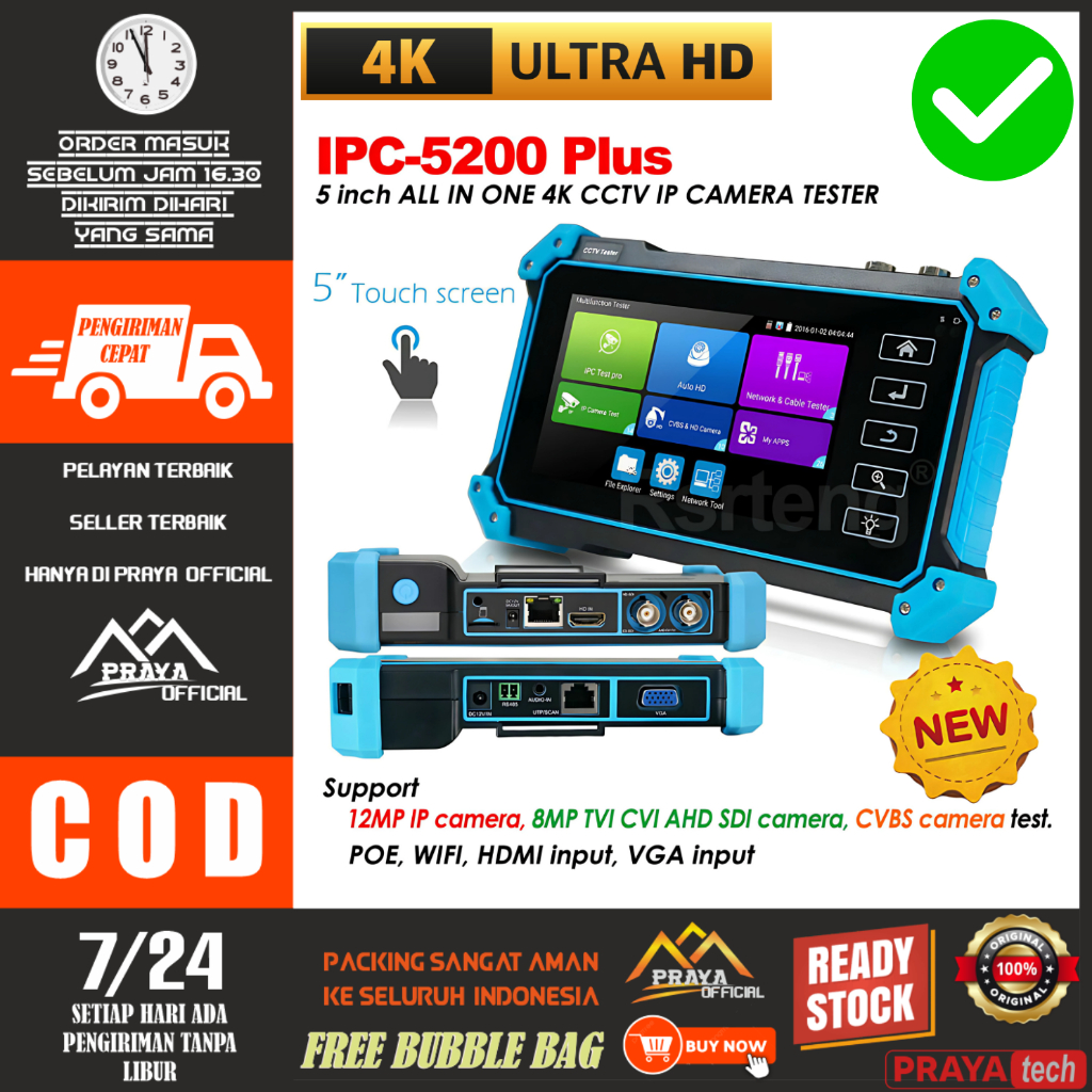 Jual TERBARU IPC 5200 PLUS CCTV IPC Tester 4K 5100 Plus IPC 5200 PLUS ...
