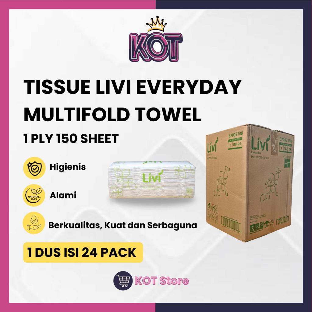 Jual 1 (SATU) DUS - TISSUE LIVI EVERYDAY MULTIFOLD TOWEL (ISI 24 PCS ...