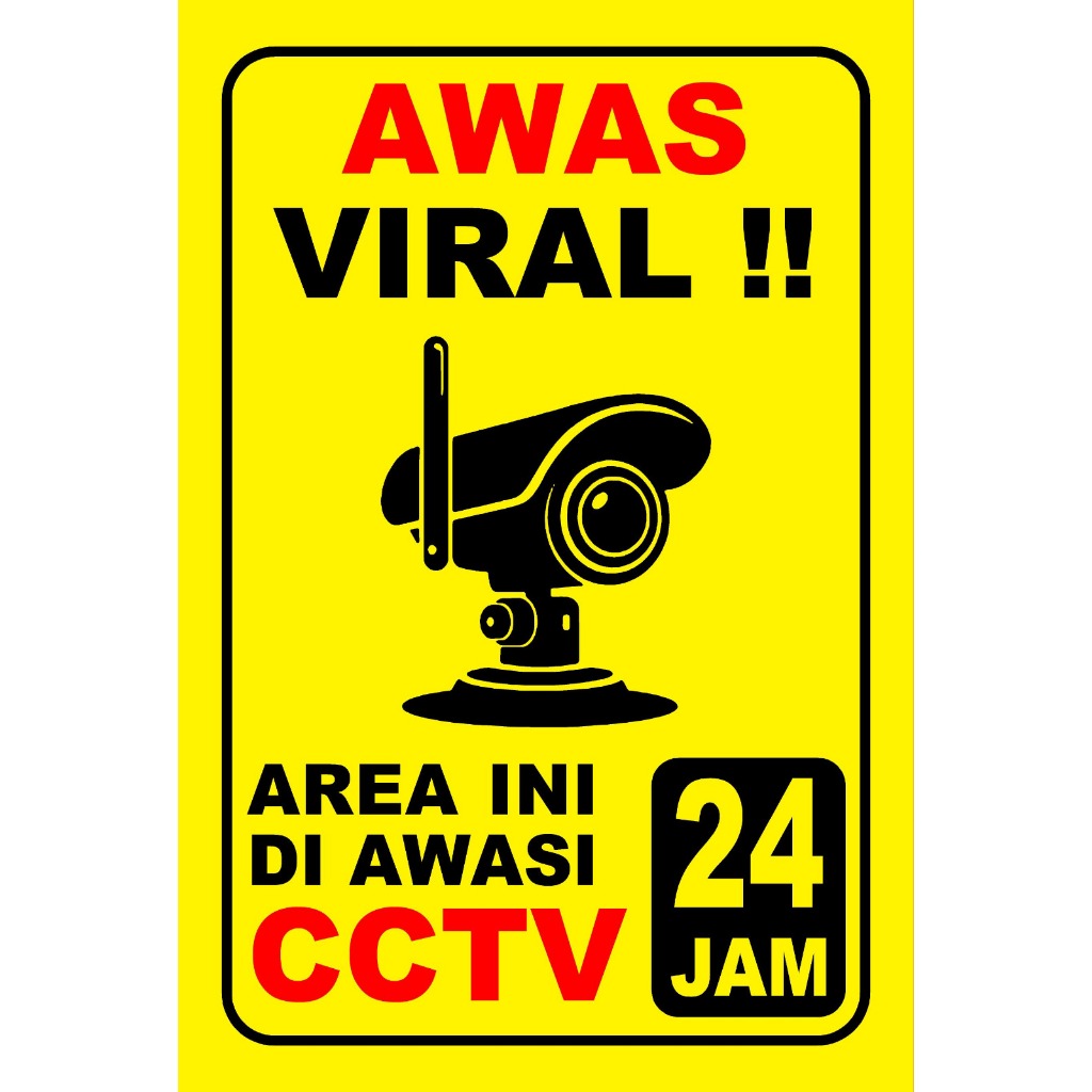 Jual Stiker pengawasan CCTV ,stiker CCTV ,stiker peringatan CCTV ...