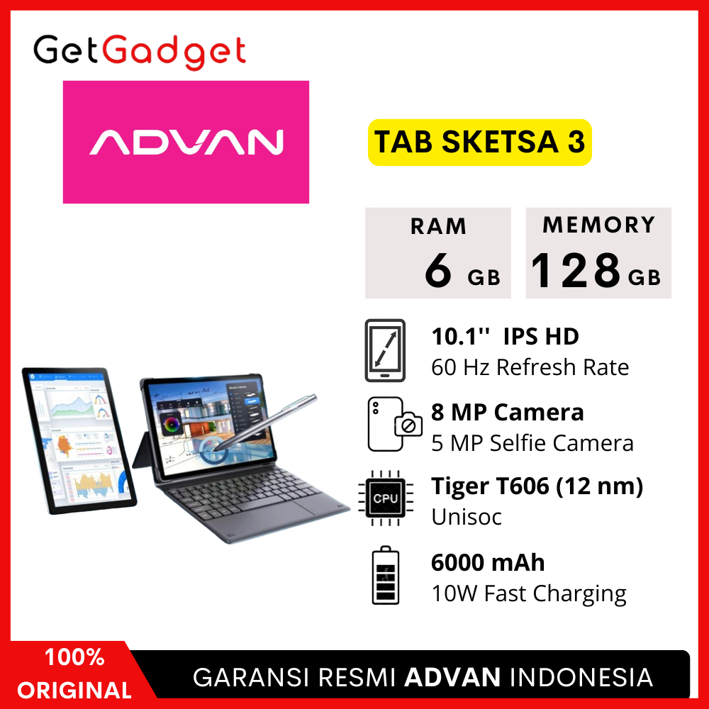 Jual Advan Tab Sketsa 3 - 6GB 128GB (6/128) Tablet 10.1" IPS New Ori ...