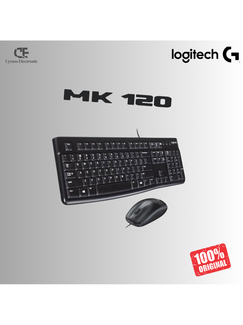 Jual Keyboard & Mouse MK 120 Logitech second Likenew dijamin original ...