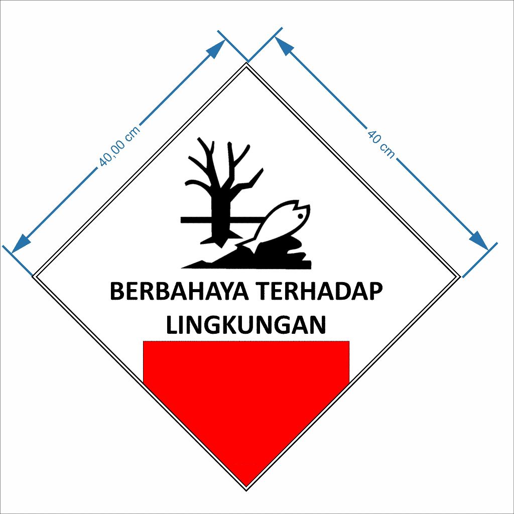 Jual Rambu-Rambu B3 (Bahan Berbahaya dan Beracun) ukuran 40x40cm bahan ...