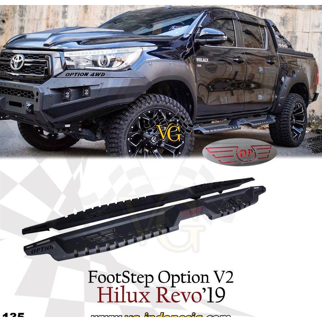 Jual Footstep Option X Hilux 2016 - 2025 Revo Rocco Double Cabin 2016 ...