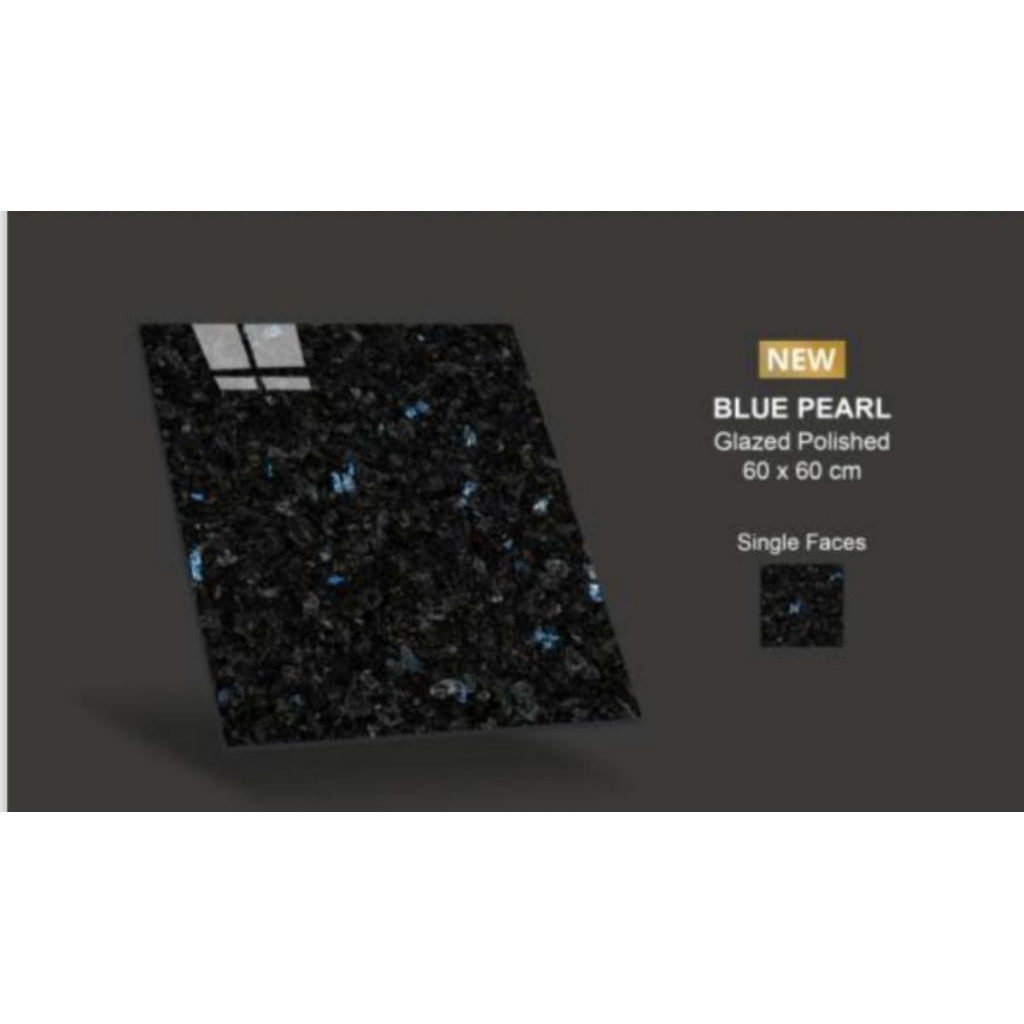 Jual GRANIT MERK VALENTINO TIPE BLUE PEARL UKURAN 60X60 GLAZED POLISHED ...