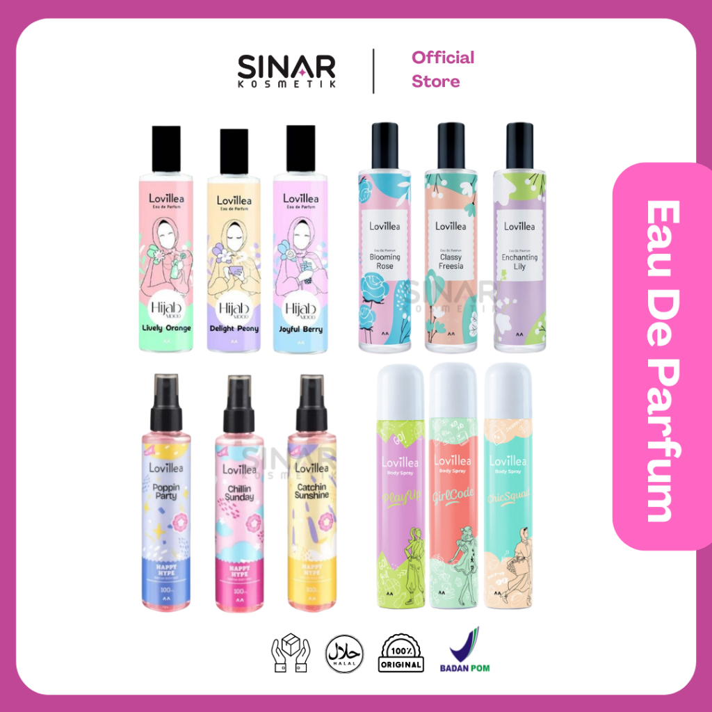 Jual Lovillea Eau De Parfum 100 ml / Love EDP Botol Kaca / Body Spray ...