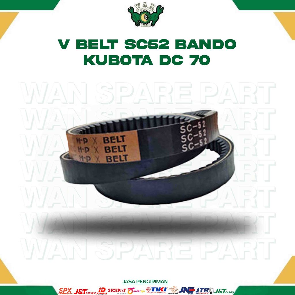 Jual V BELT SC52 BANDO KUBOTA DC 70 FOR COMBINE HARVESTER WAN SPAREPART ...
