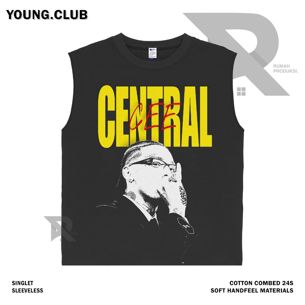 Jual YOUNG.CLUB | KAOS BAJU SINGLET CENTRAL CEE YELOW | BAND METAL ...
